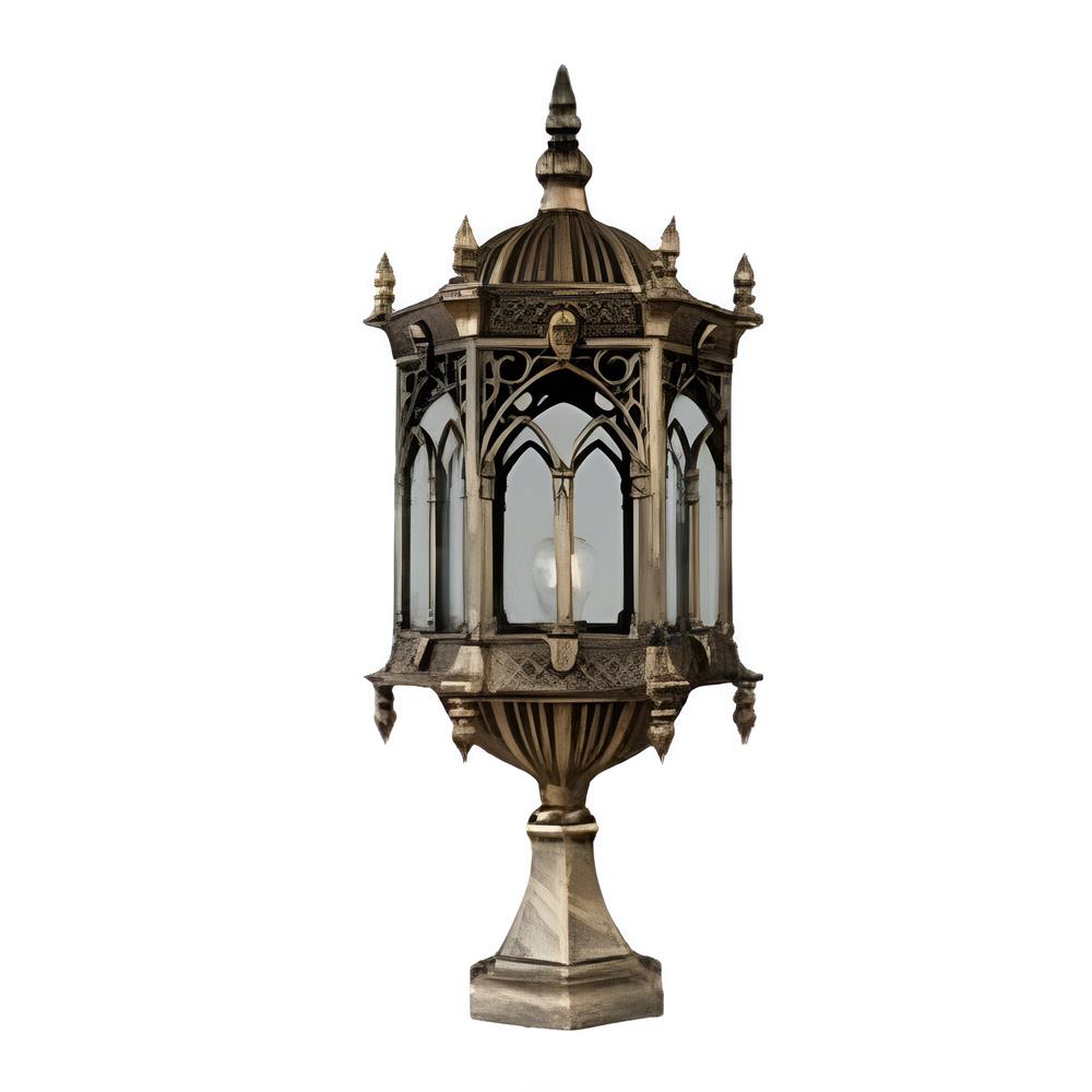 PRE-ORDER BRIGHT OBJECTIVES GATE LAMP 8809/S 790MM E27 ANTIQUE BRASS