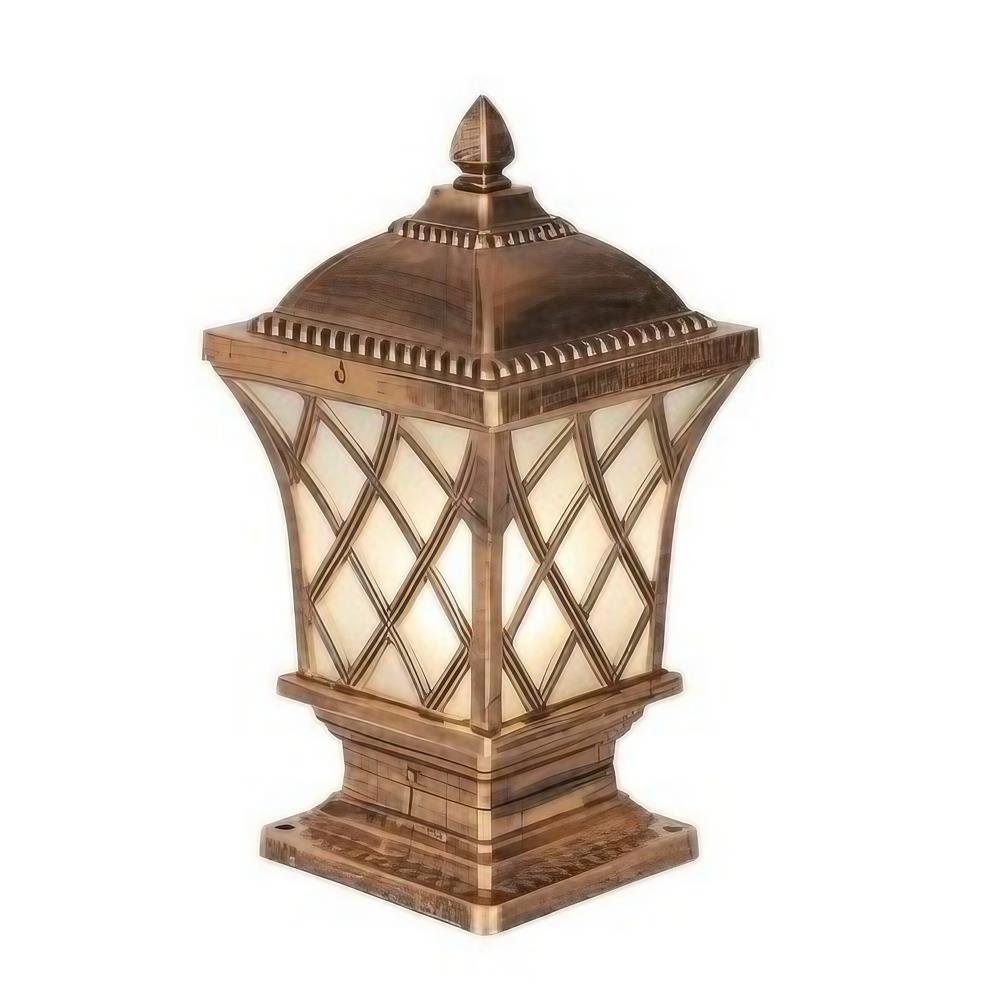 PRE-ORDER BRIGHT OBJECTIVES GATE LAMP 10885/S 240MM E27 ANTIQUE BRASS GOLD