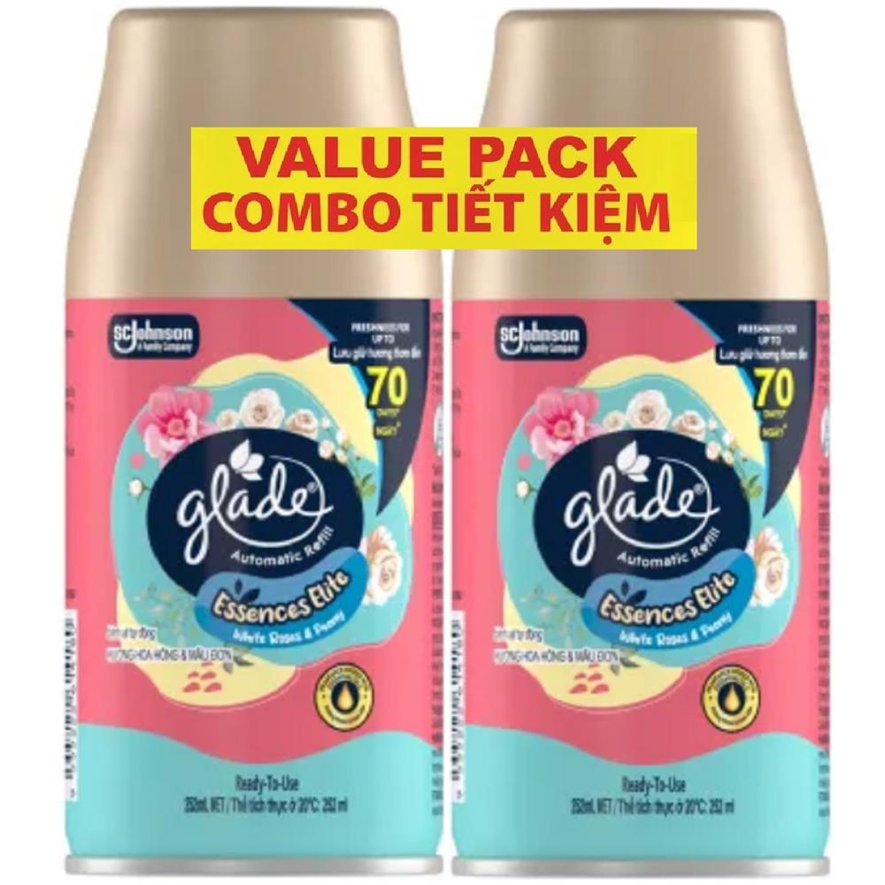 GLADE AUTOMATIC SPRAY REFILLS ROSE PEONY 252ML TWIN PACK