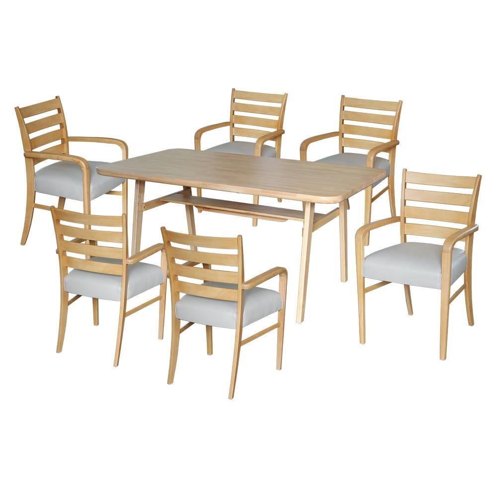 6-SEATER DINING TABLE SET FURDINI PARIS NATURAL [EXCLUSIVE FROM HOMEPRO ...