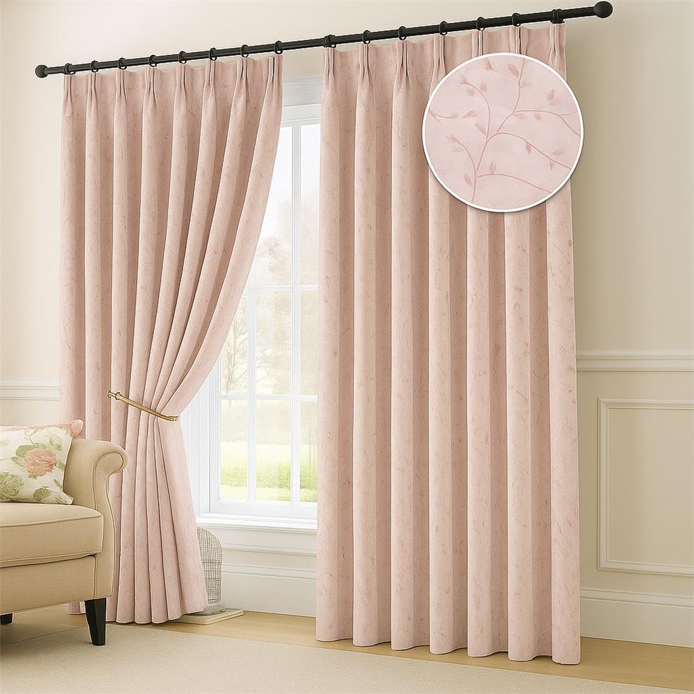 RED DANIELLE CURTAIN FRENCH PLEAT ALAINA C20 80973 10D MAUVE CHALK